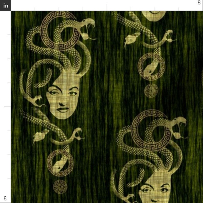 Myths Fabric Medusa by Thecalvarium Greek Myth Antiquity - Etsy
