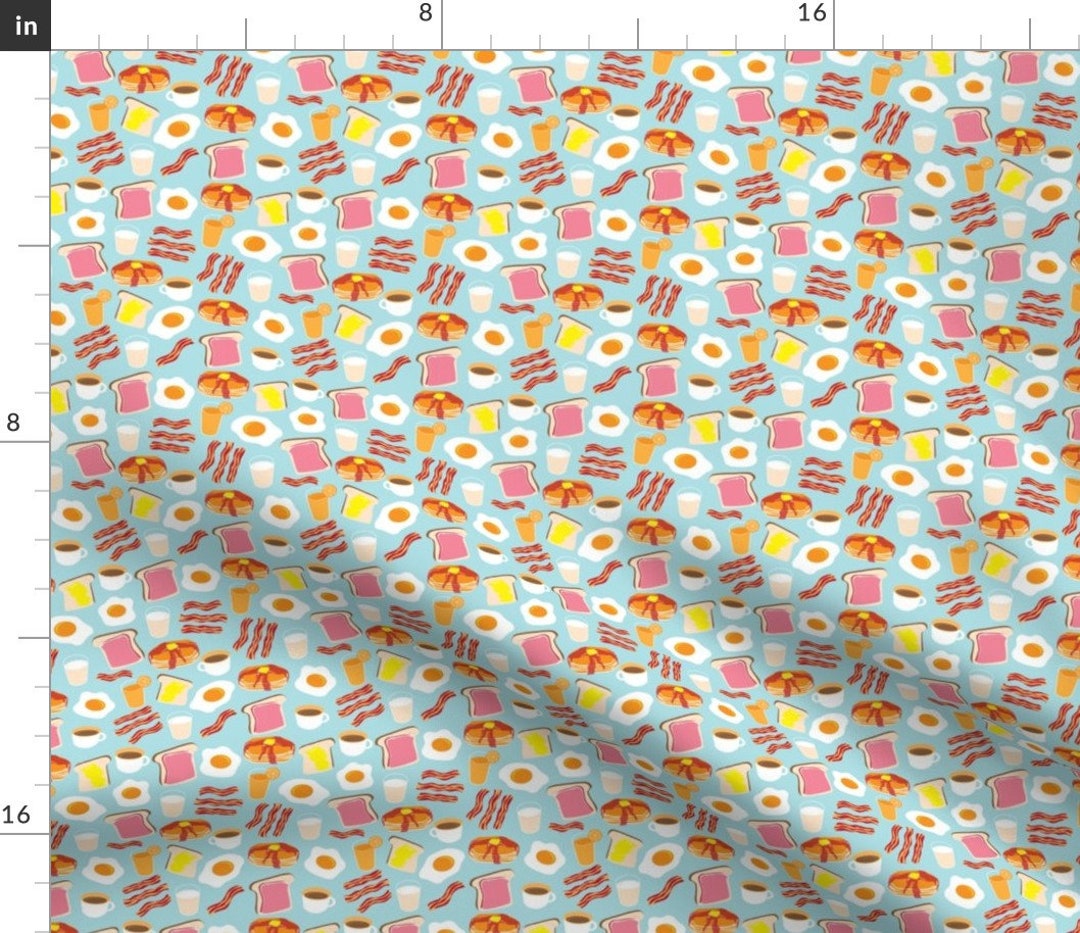 Breakfast Fabric Breakfast Fun by Cynthia Arre Breakfast - Etsy