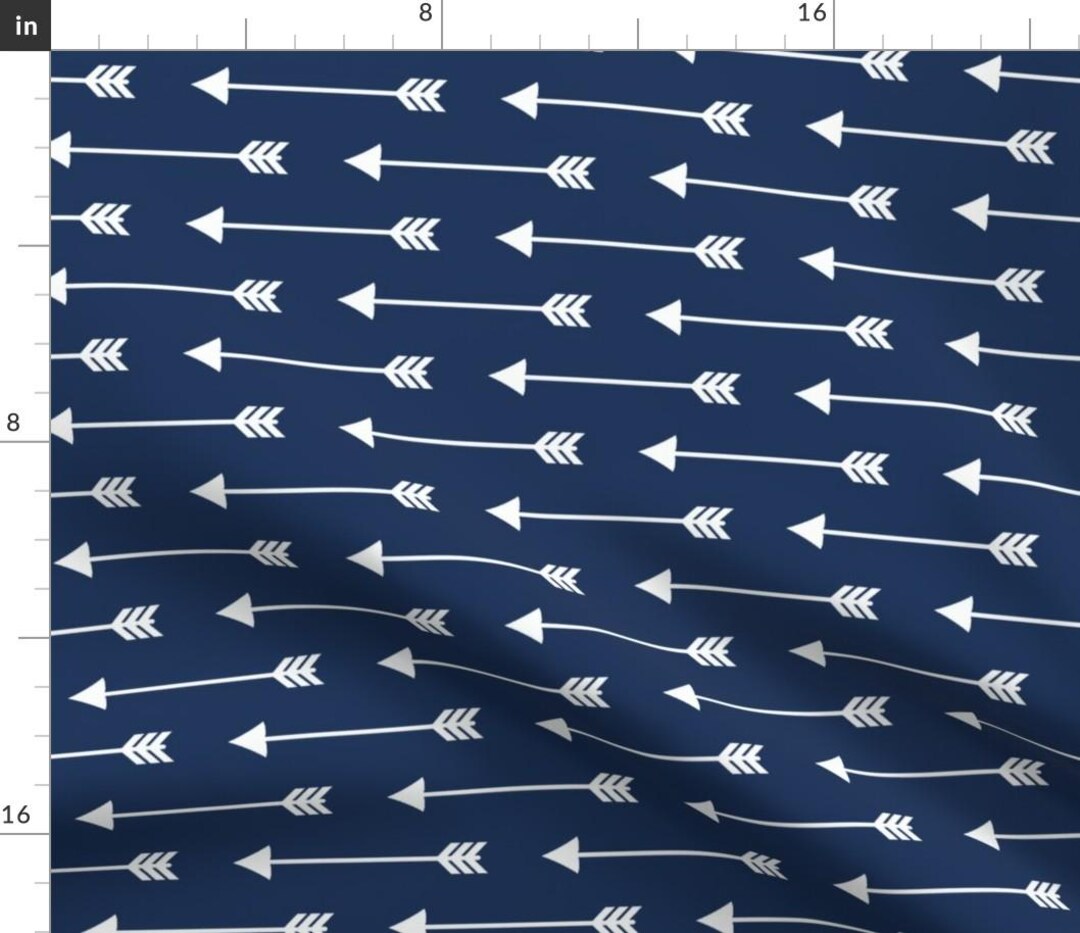 Navy Arrows Fabric Sweet Arrows Deep Blue by Buckwoodsdesignco ...