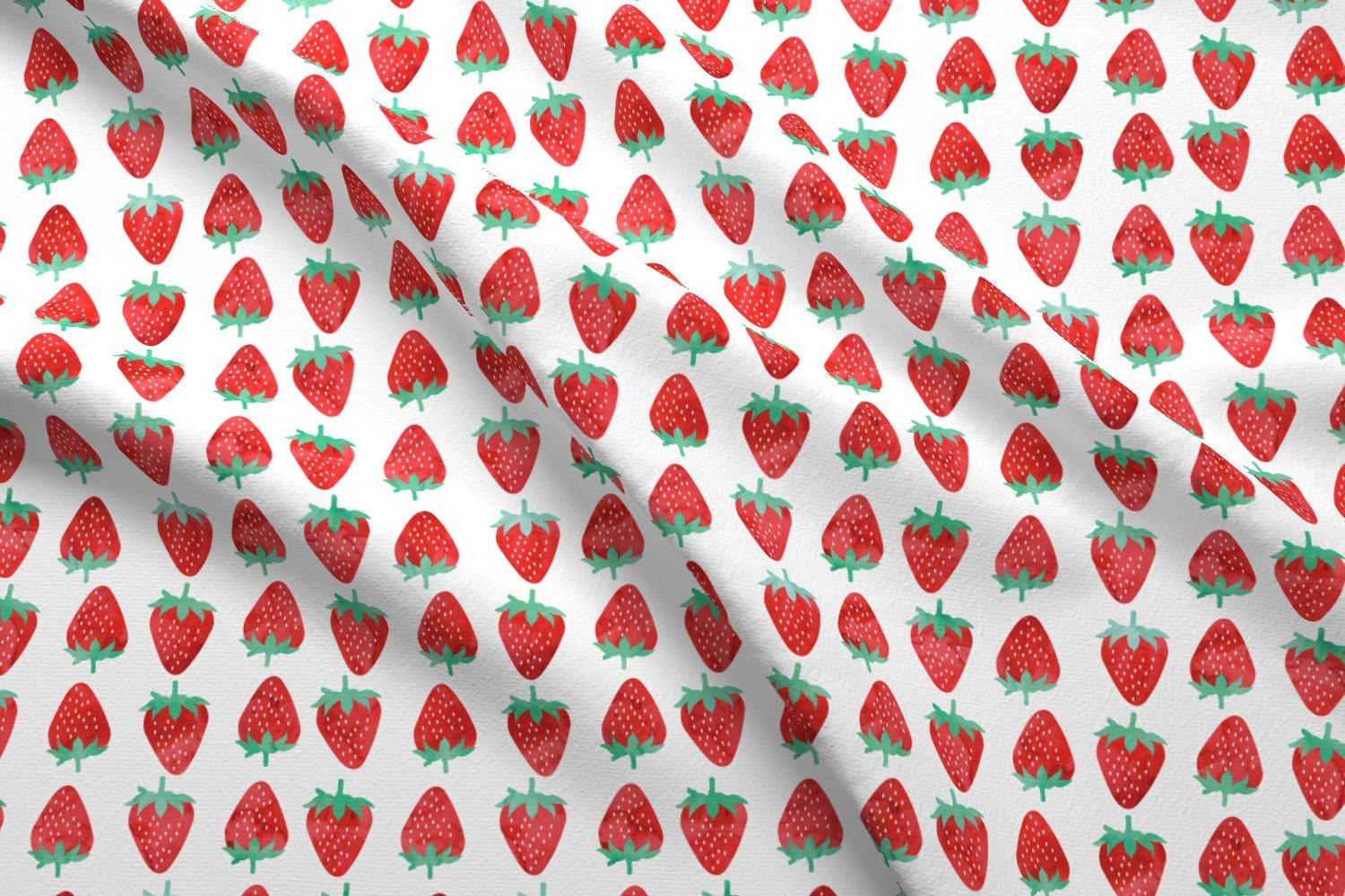 Strawberries Fabric Strawberry Custom Fabric By Little Arrow | Etsy
