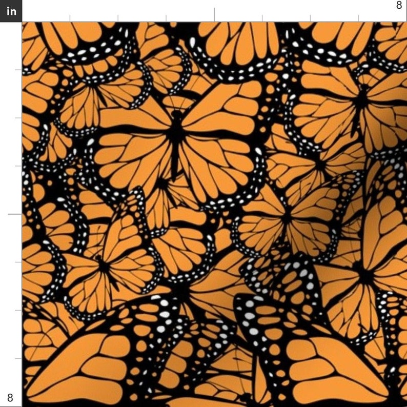 Animal Monarch Butterflies Pattern Fabric Butterflies by - Etsy