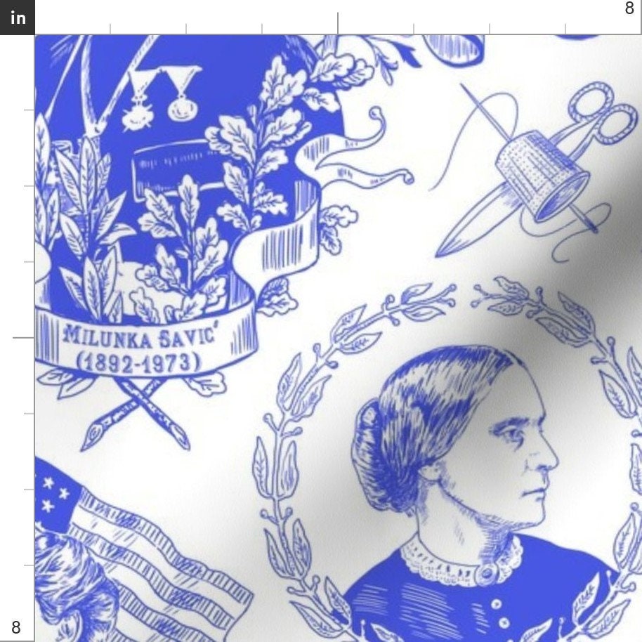 Feminism Fabric Feminist Pioneers Sisters of Equality by | Etsy