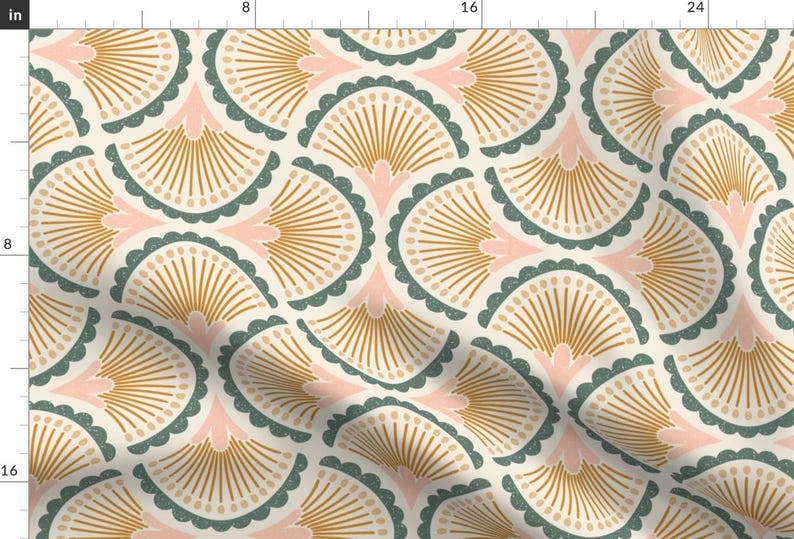 1920s Floral Upholstery Fabric- 1920s Luxe Floral by Mijuo_design ...