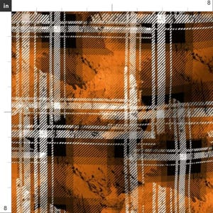 Autumn Plaid Fabric Orange Fall Grunge Plaid by Hipkiddesigns Autumn ...