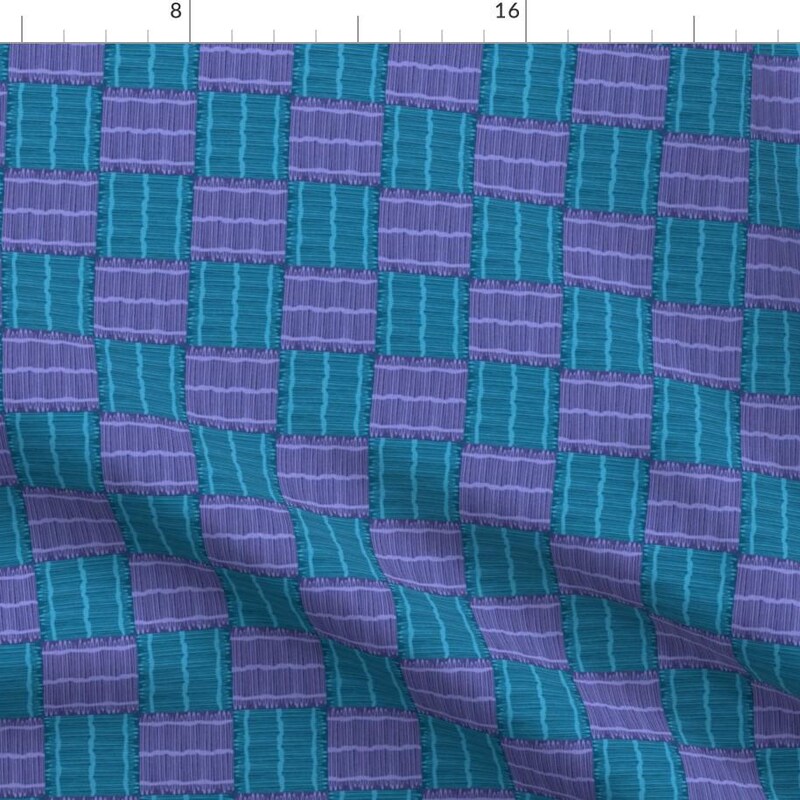 Purple Teal Fabric - Etsy