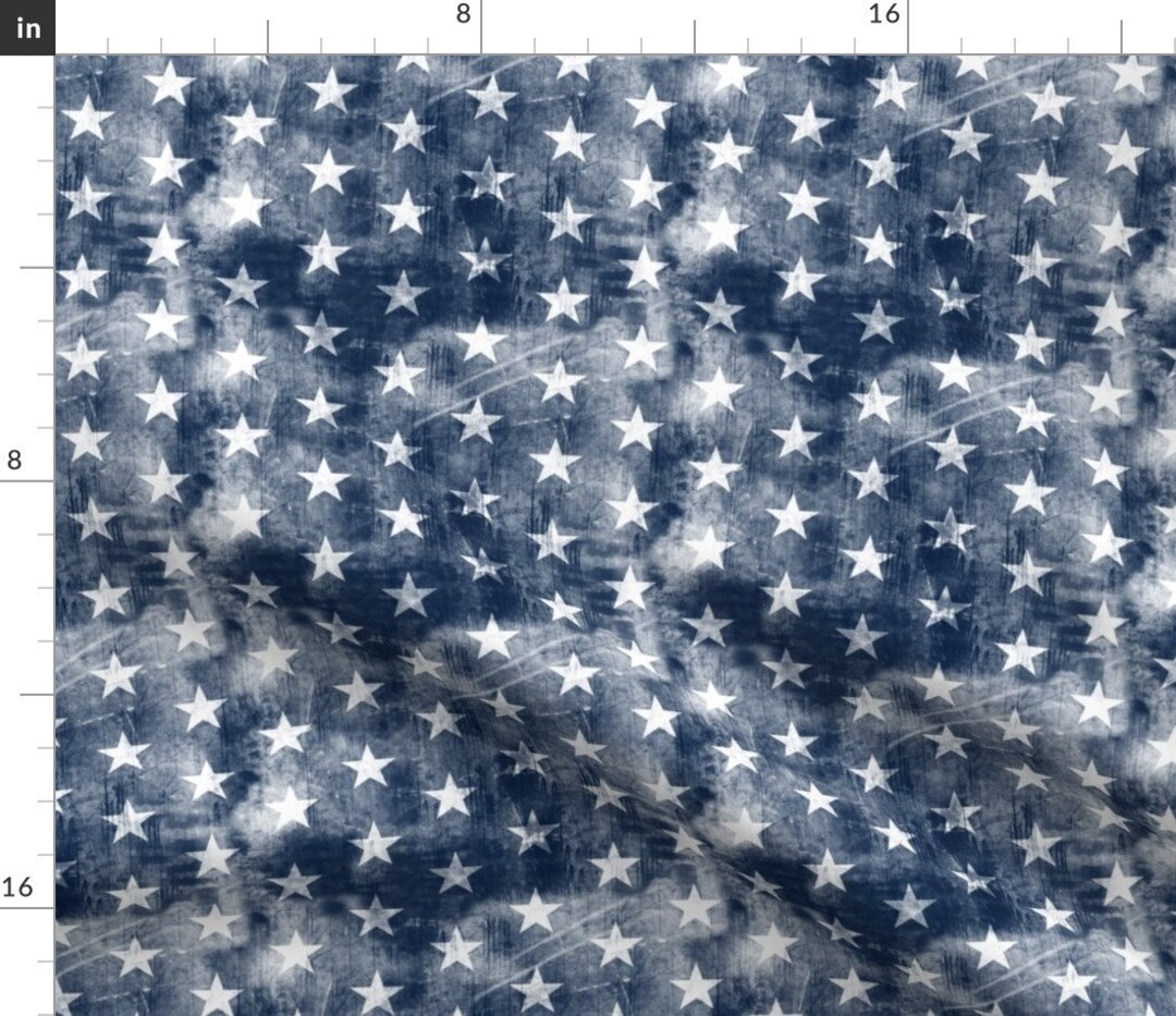 Distressed Stars on Blue Fabric Distressed Stars on Blue by - Etsy