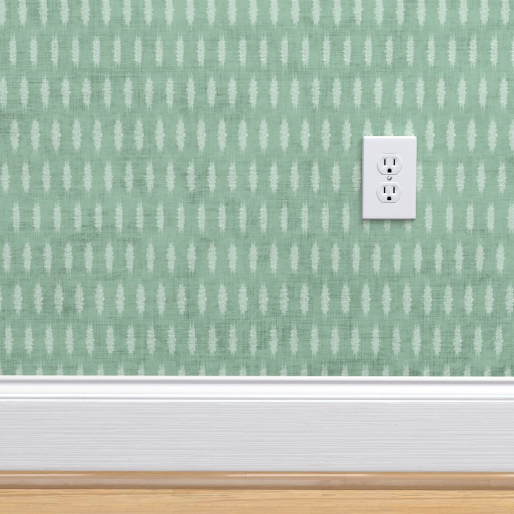 Linen Look Wallpaper Petra Sage by Holli Zollinger Linen - Etsy