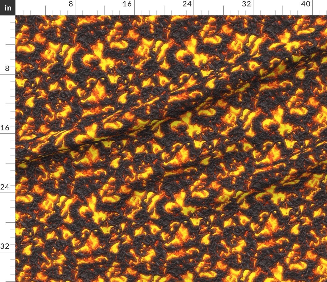 Lava Fabric Lava by Bonnie Phantasm Lava Magma Volcano - Etsy