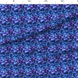 Lightning Fabric Lightning by Art of Sun Lightning Electricity Blue ...