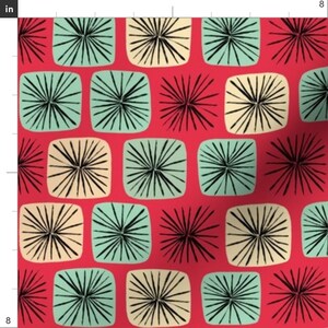 Star Squares Fabric Star Burst by Neryl Mid Century Modern - Etsy