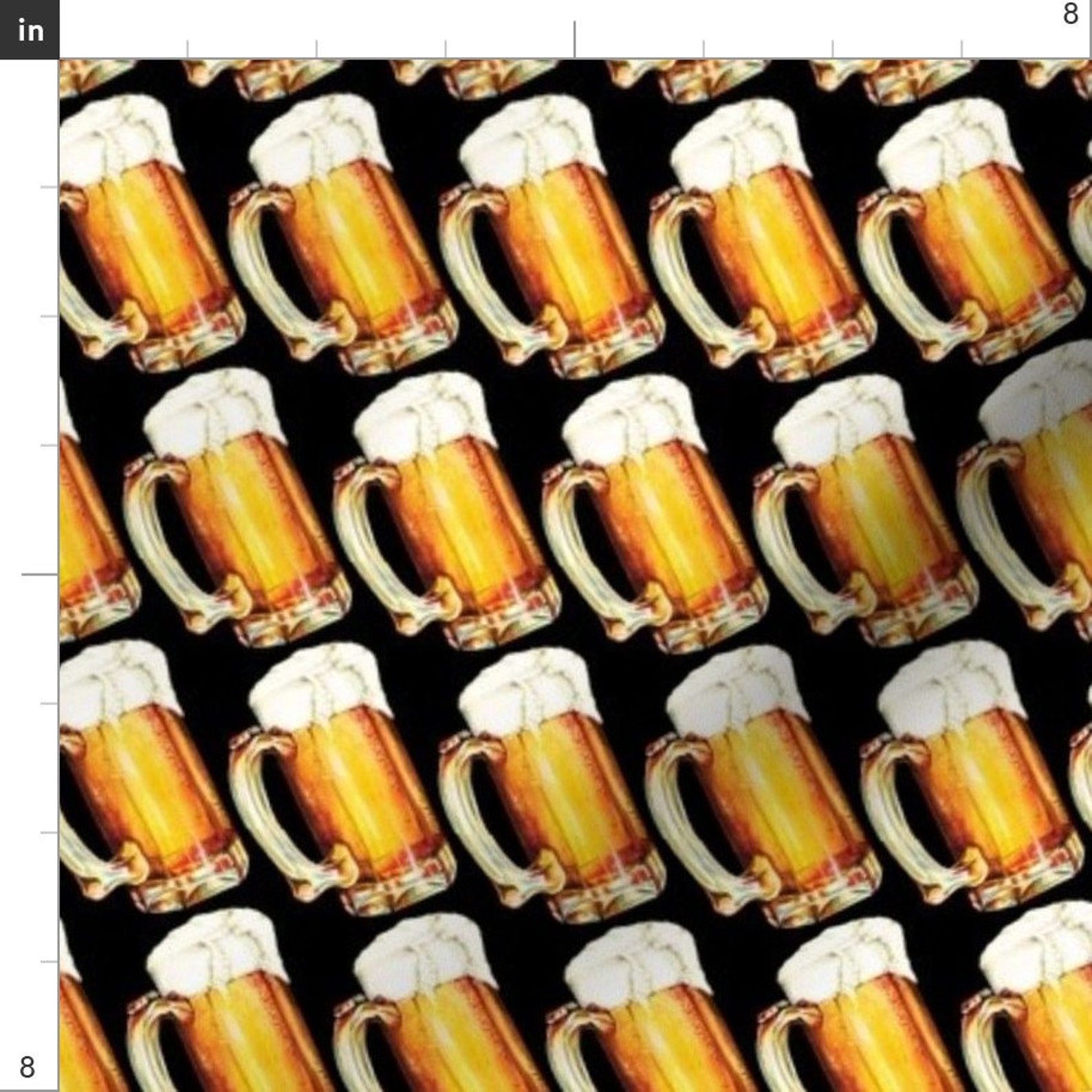 Beer Fabric Beer Black By Kellygilleran Mens Beer | Etsy