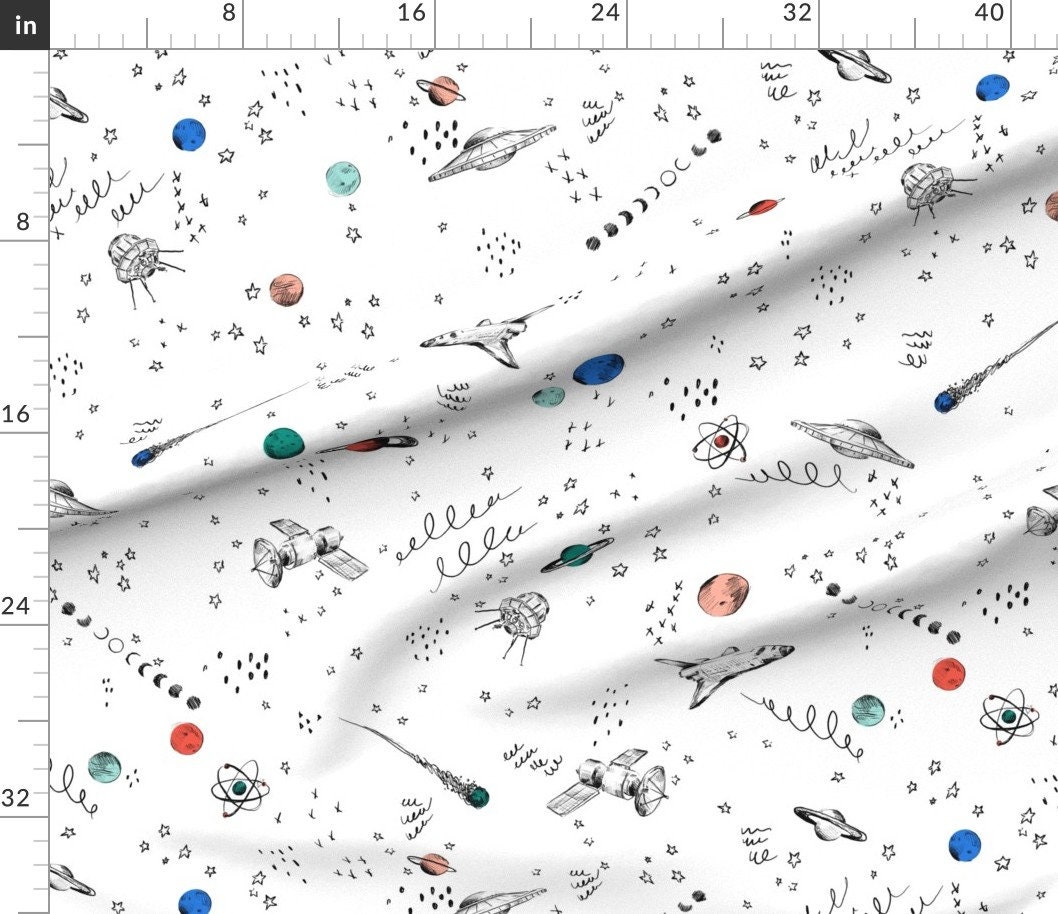 Outer Space Fabric Space Light Jumbo by Pattern State - Etsy