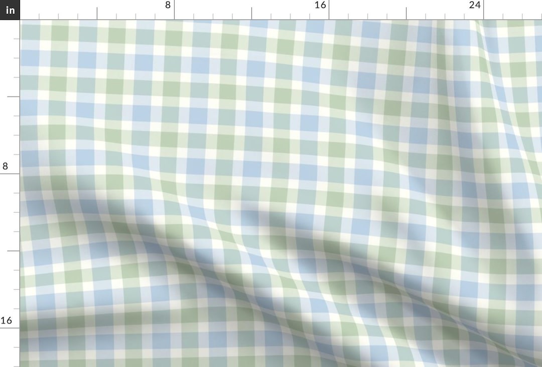 Gender Neutral Fabric - Preppy Plaid by Tessab_studio - Light Blue ...