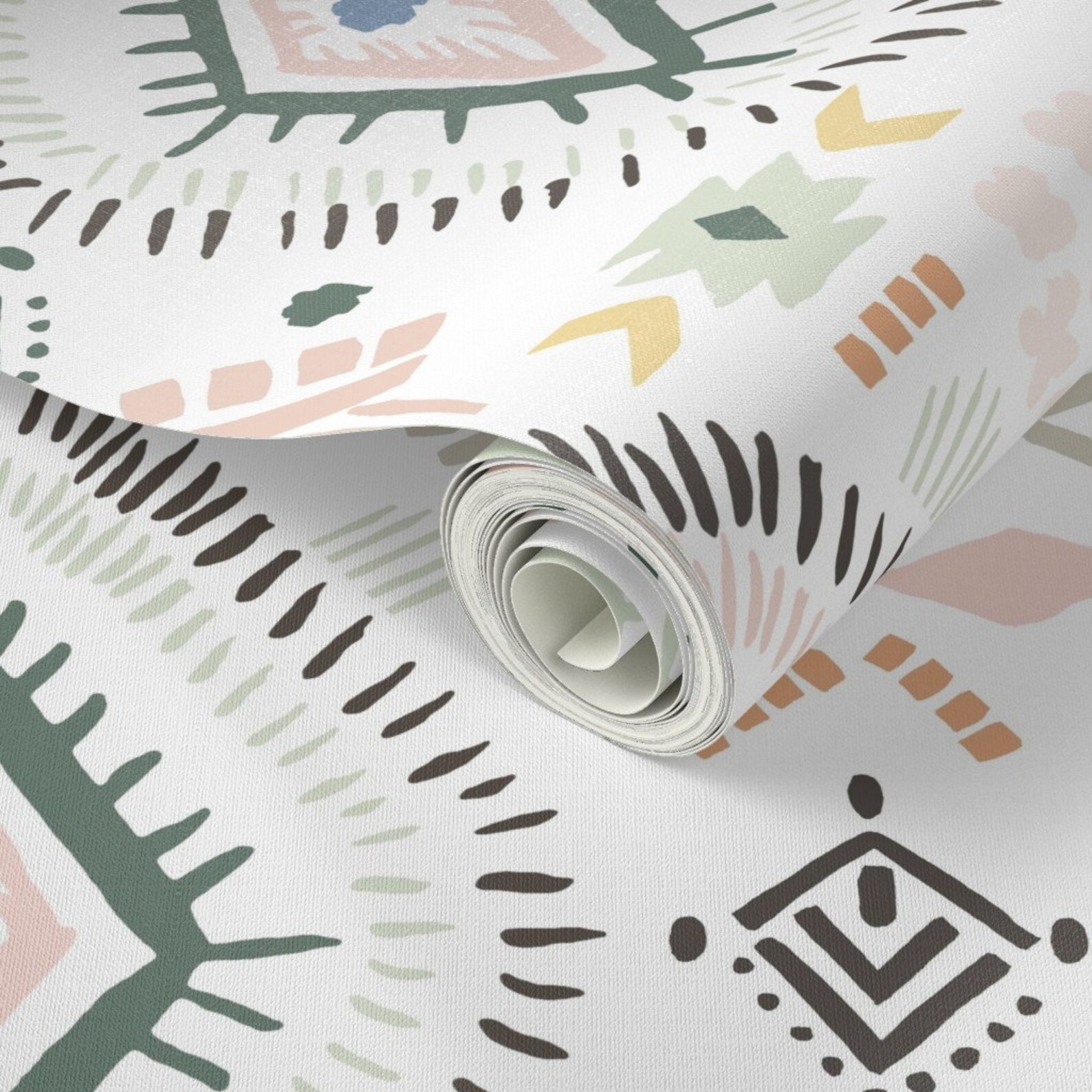 Boho Nursery Wallpaper Modern Aztec Color Print by Shopcabin - Etsy