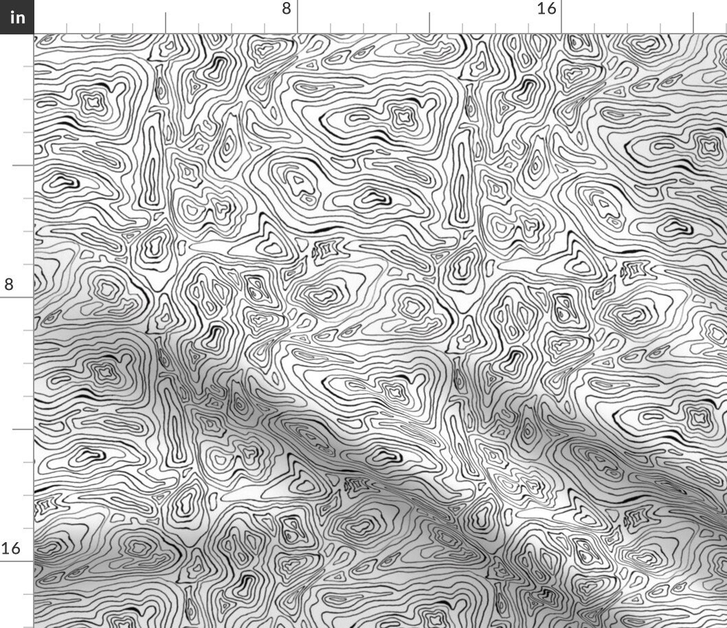 Contour Lines Fabric Mapping Contours by Woodledoo - Etsy