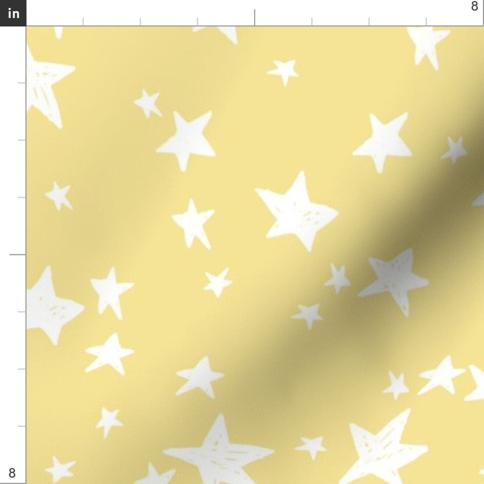 Stars on Yellow Fabric Stars Lemon Yellow Fabric Pastel by - Etsy