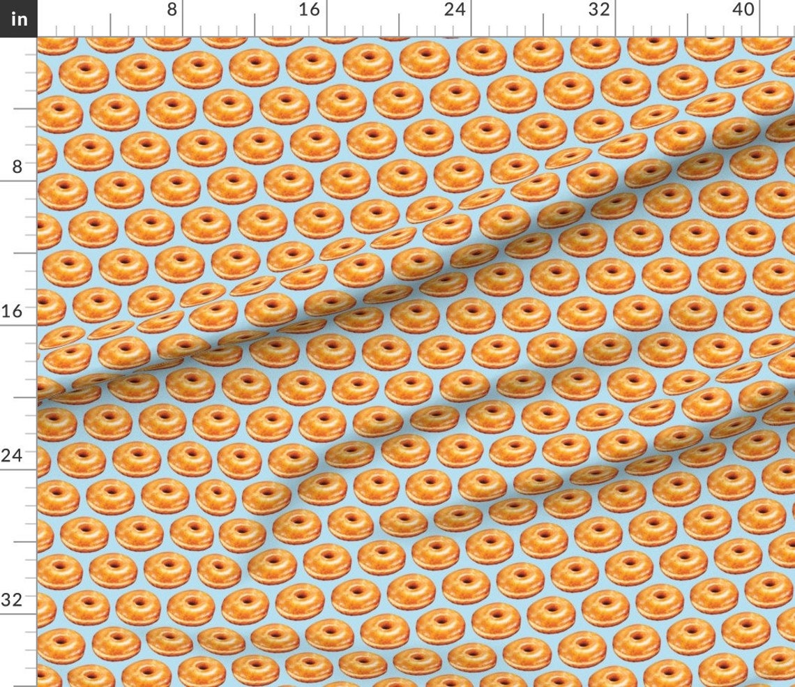 Plain Donut Fabric Glazed Donut By Kellygilleran Retro | Etsy