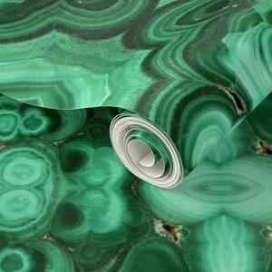 Mirrored Malachite Wallpaper Malachite Large Scale by Pricedesigns ...