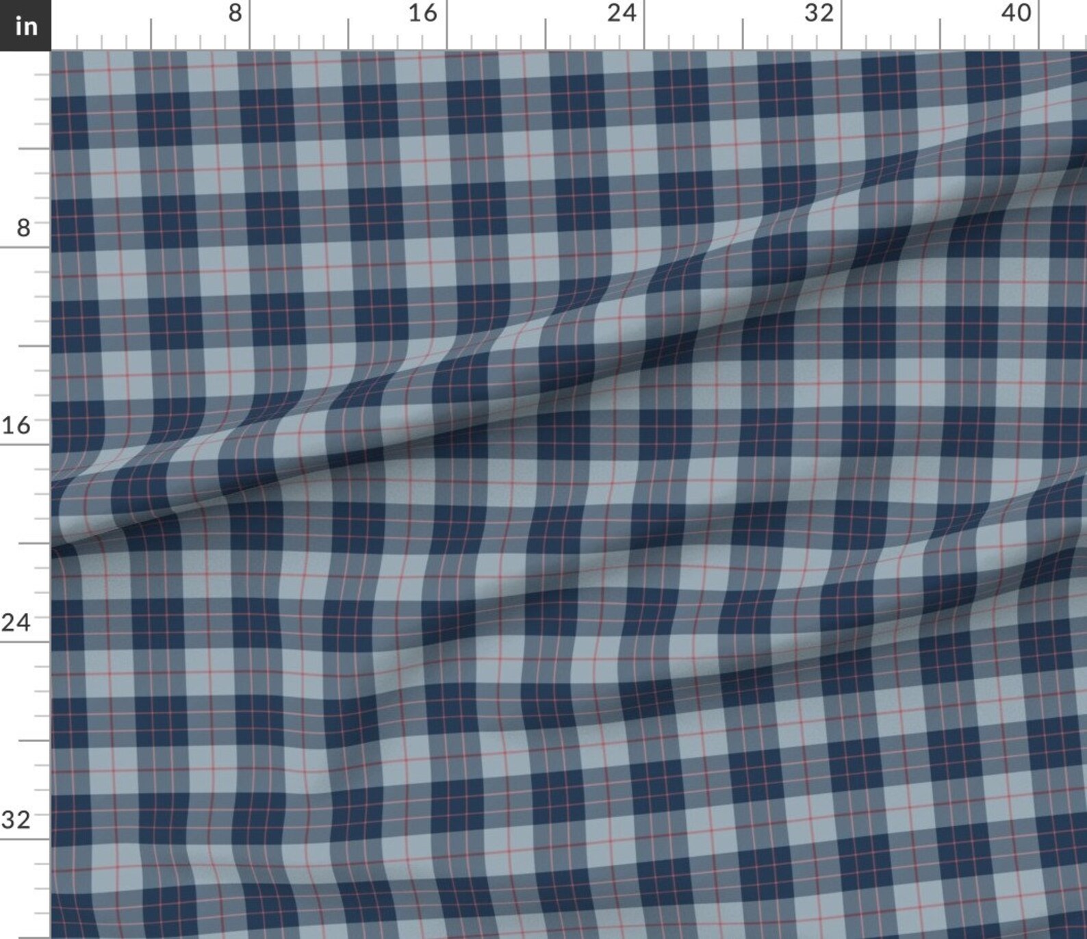 Tartan Fabric Macleod Slate Navy by Weavingmajor Tartan - Etsy