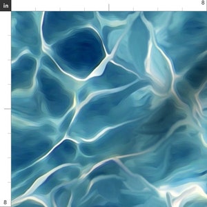 Ocean Waters Fabric Light Blue Sunlight Ocean by - Etsy