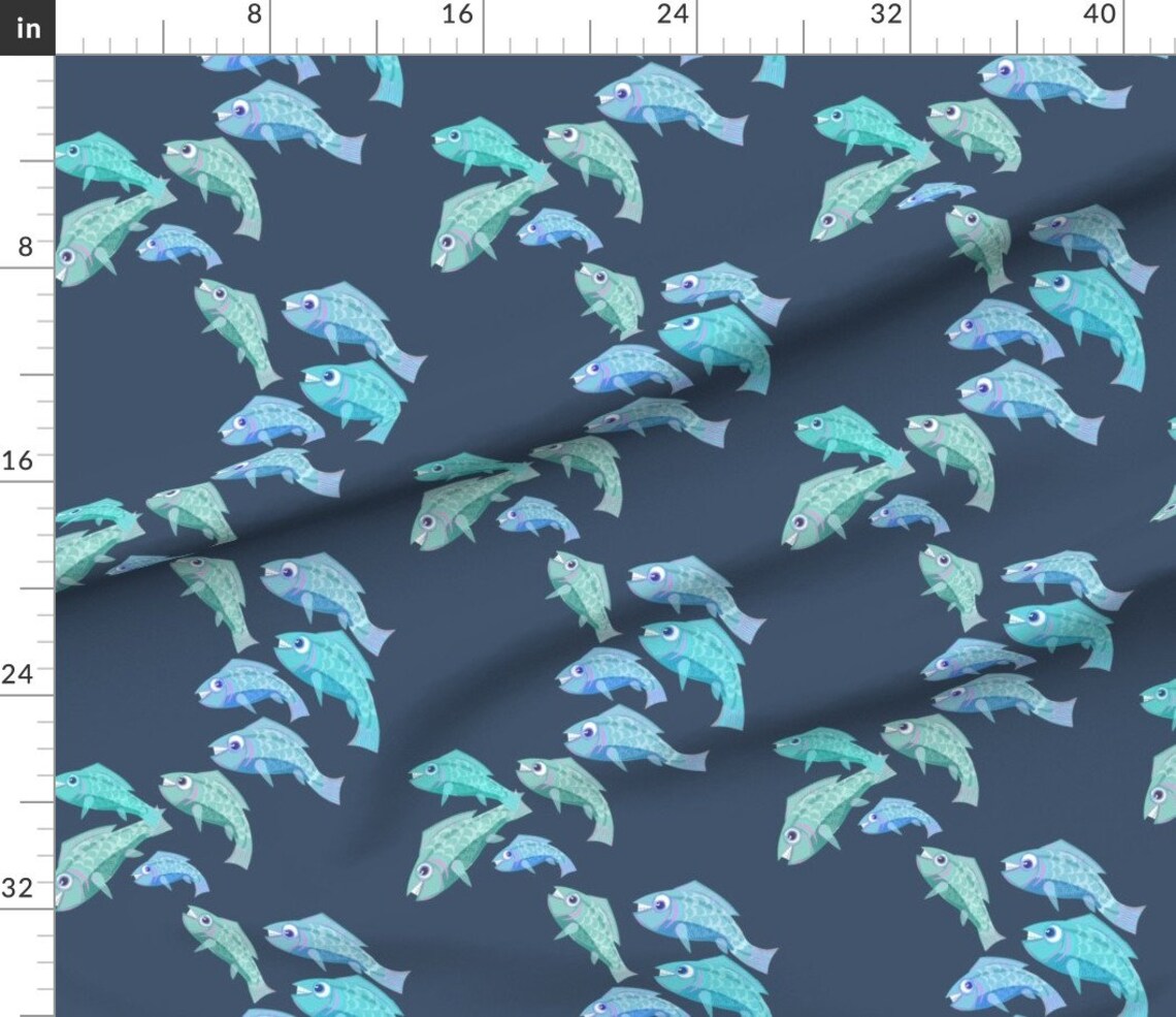 Sardines Fabric Little Sardines by Abbieuproot Fish - Etsy