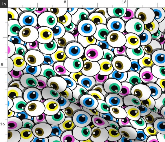 Colorful Eye Fabric Eyes Pile by B0rwear Eye Colors Spooky - Etsy