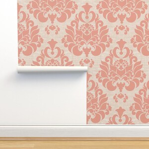 Damask Wallpaper - Victorian Pink Damask by Mintedtulip - Victorian ...