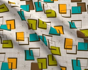Mid century fabric | Etsy