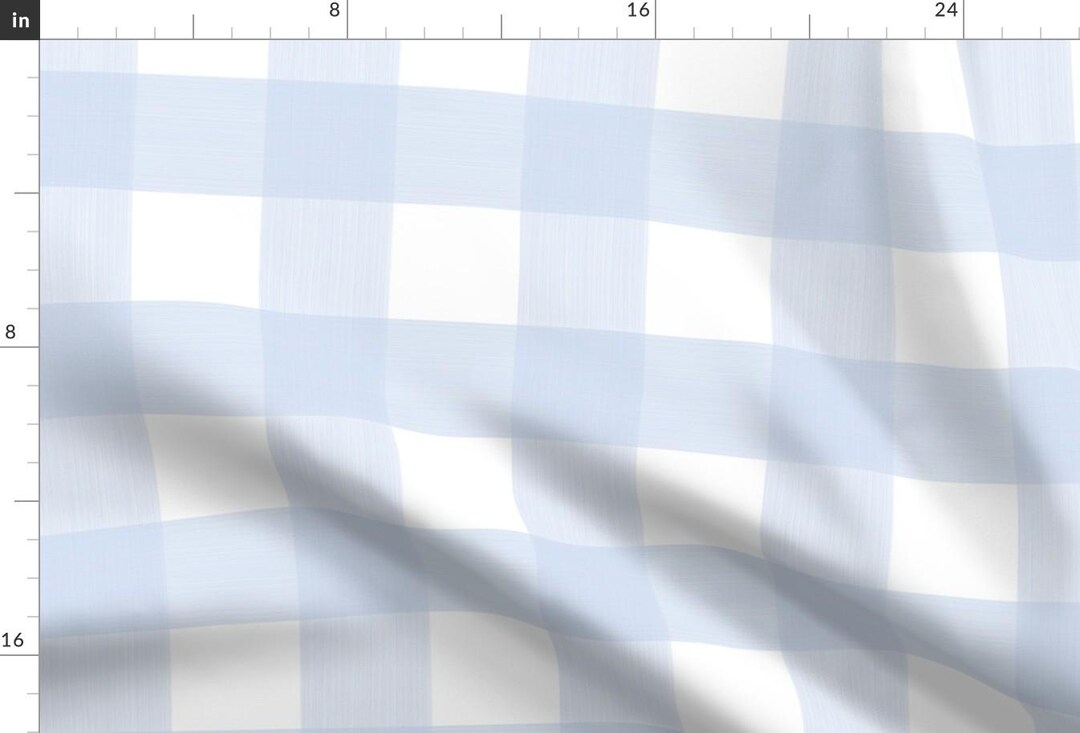 Baby Blue Check Fabric - Buffalo Plaid Soft Blue by Danika_herrick ...