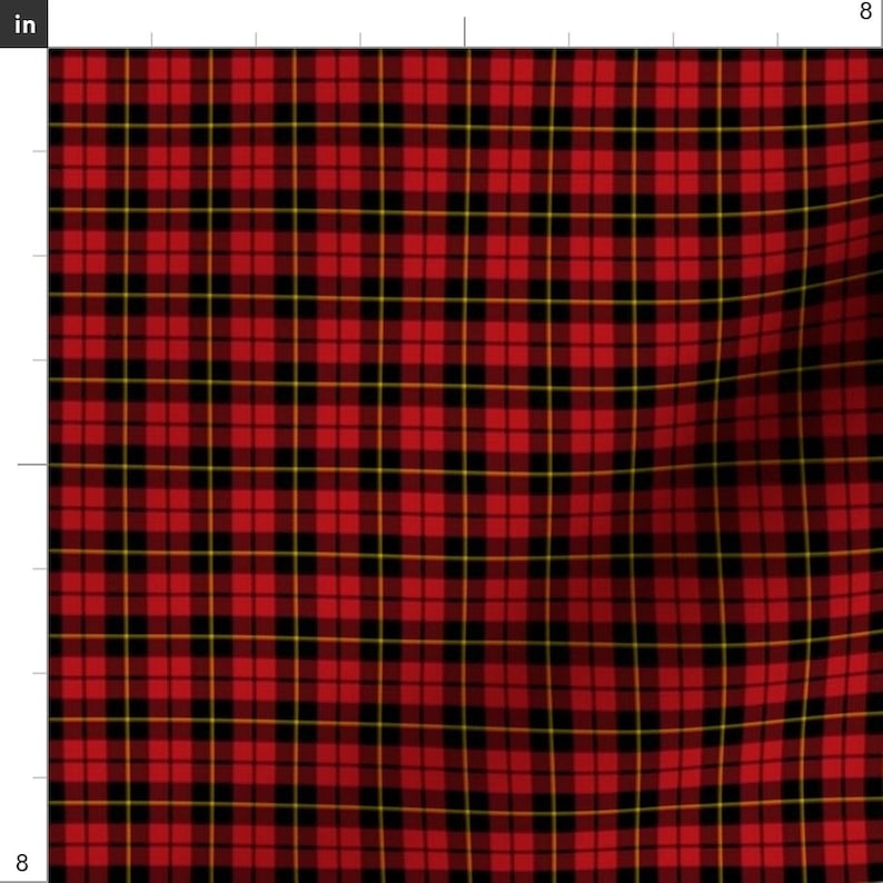 Traditional Plaid Fabric Wallace Clan Tartan Small by - Etsy