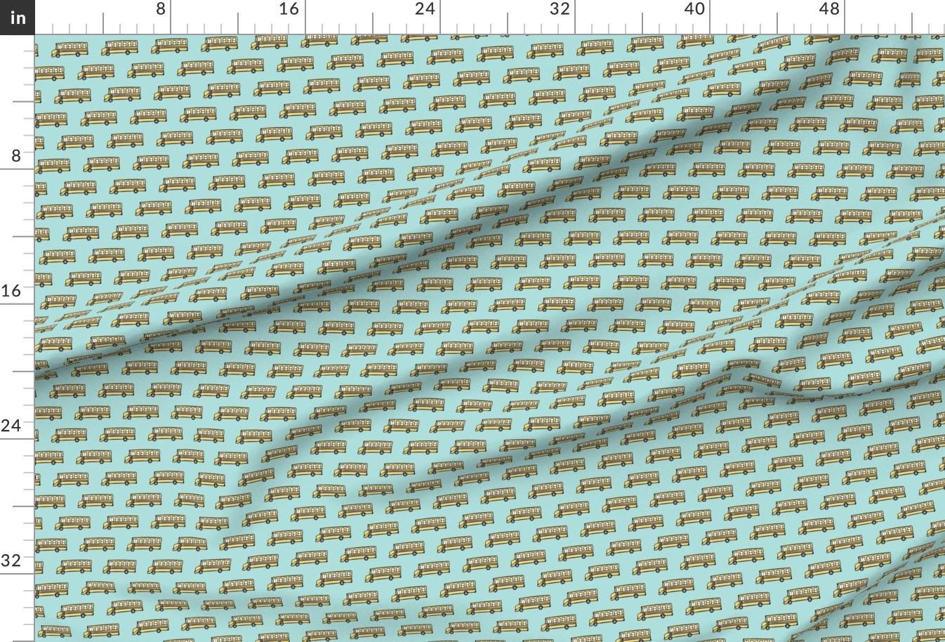 School Bus Fabric - School Bus Fabric by Littlearrowdesign - School Bus ...