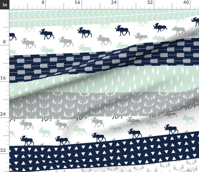 Cheater Quilt Moose Fabric Northern Lights Wholecloth - Etsy