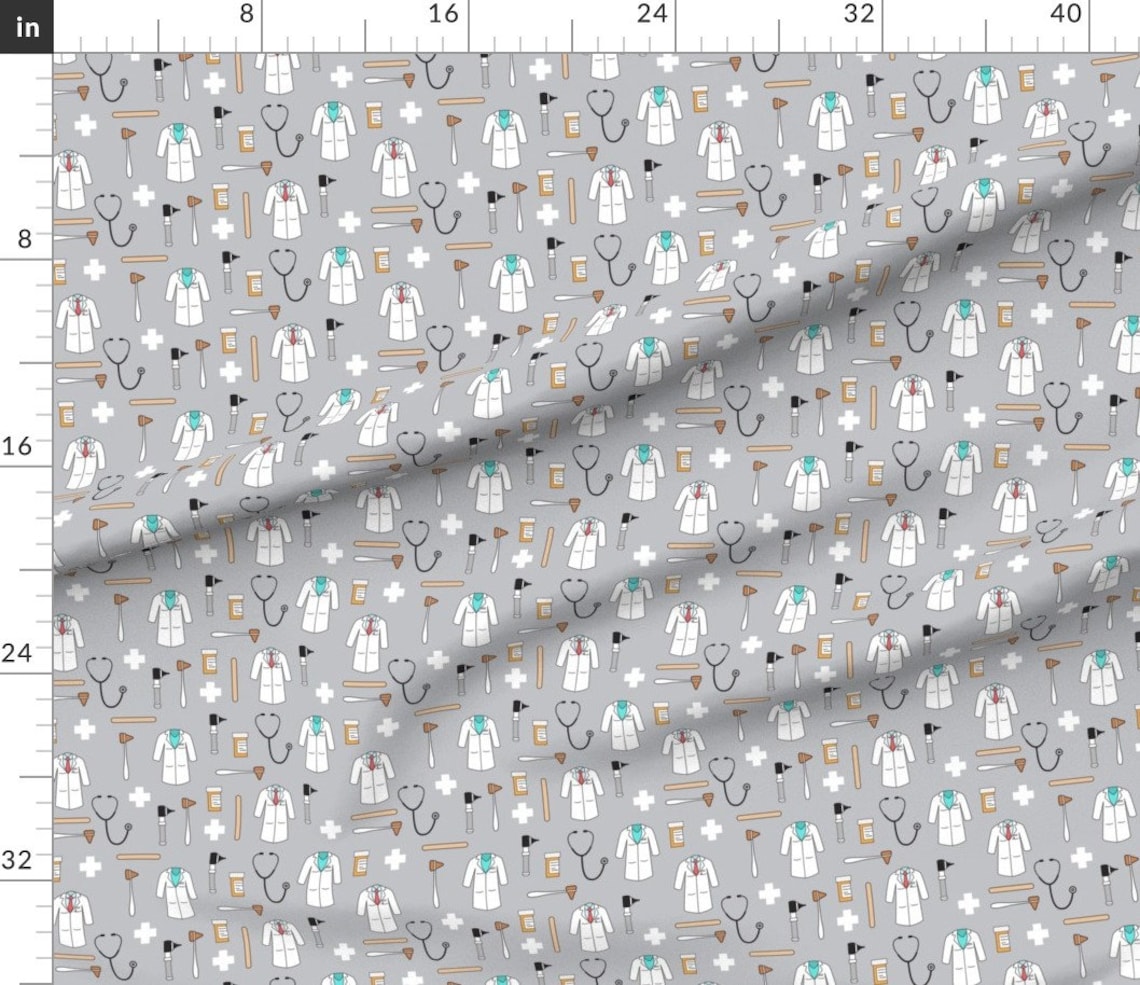 Doctor Fabric Doctor/medical Fabric by Littlearrowdesign - Etsy
