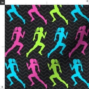 Running Fabric - Running by Bags29 Colorful Female Sprinter Jogging ...