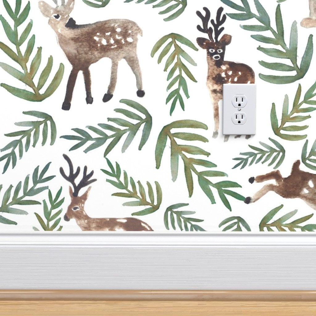 Deer Wallpaper Loved Dearly Large By Shelbyallison Deer | Etsy