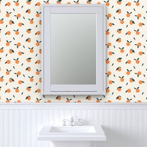 Clementine Wallpaper Clementine Ivory by Kimsa Clementine Custom ...