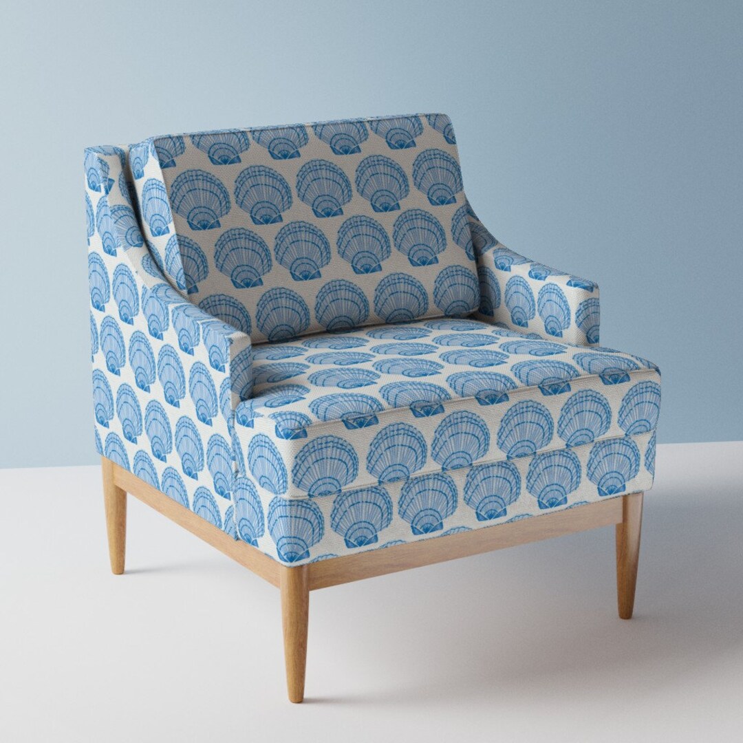 Summer Seashells Upholstery Fabric Clams by Vivdesign Coastal Beach ...