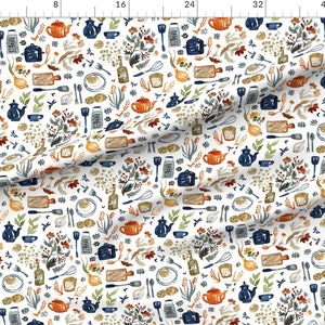 Country Kitchen Fabric Countryside Treasures by Daria Nokso | Etsy