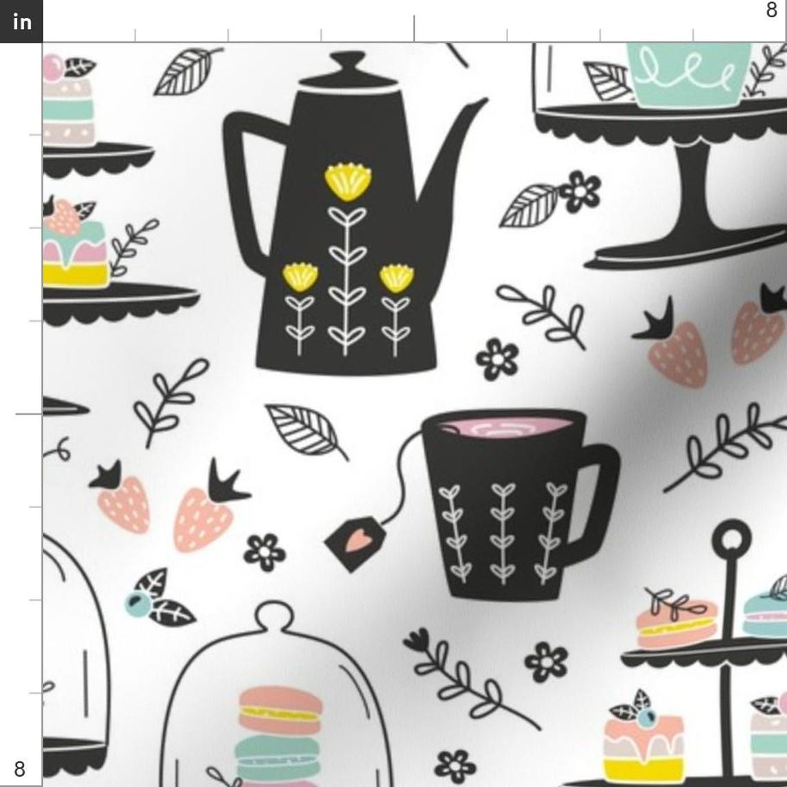 Pastel Cafe Fabric - Nordic Coffee House Meets French Cafe by ...