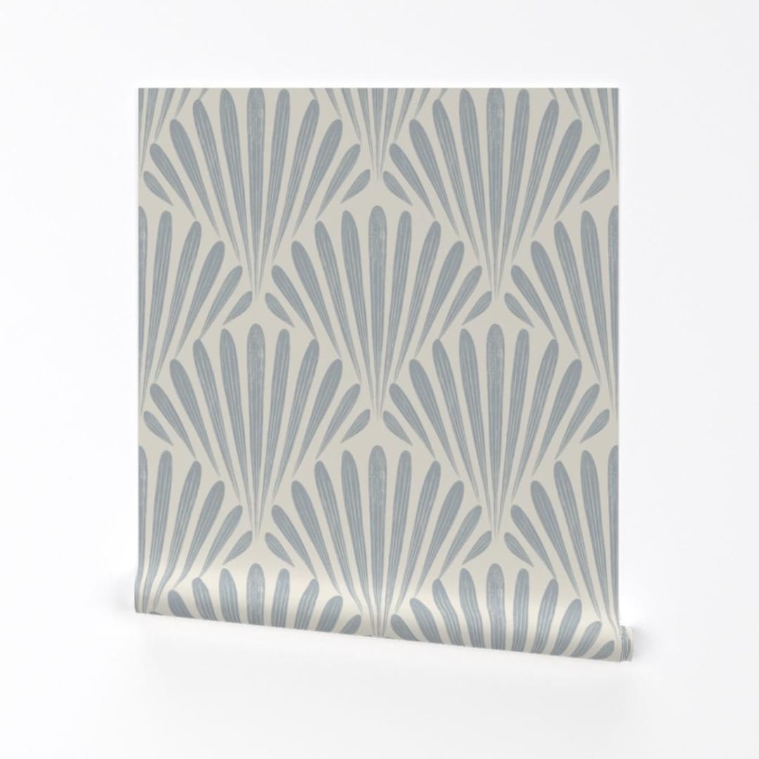 Seashell Fans Removable Peel and Stick Wallpaper - Scallop Fans Coastal ...