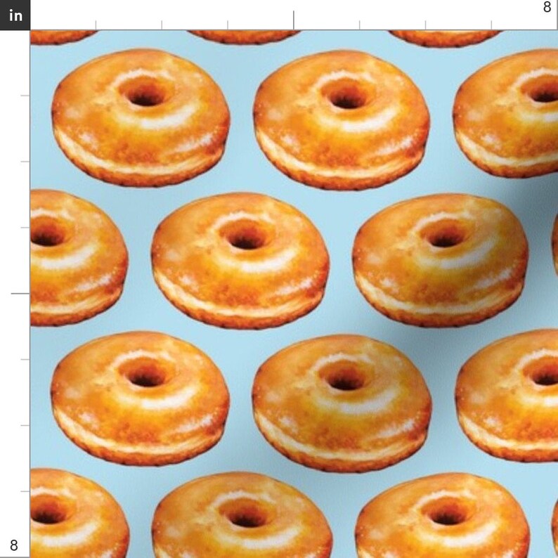 Plain Donut Fabric Glazed Donut by Kellygilleran Retro - Etsy