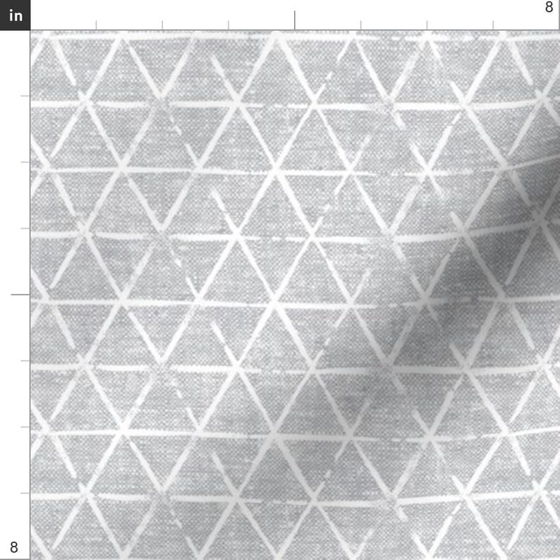 Geometric Triangles Fabric - (small Scale) Textured Triangles - Woven ...