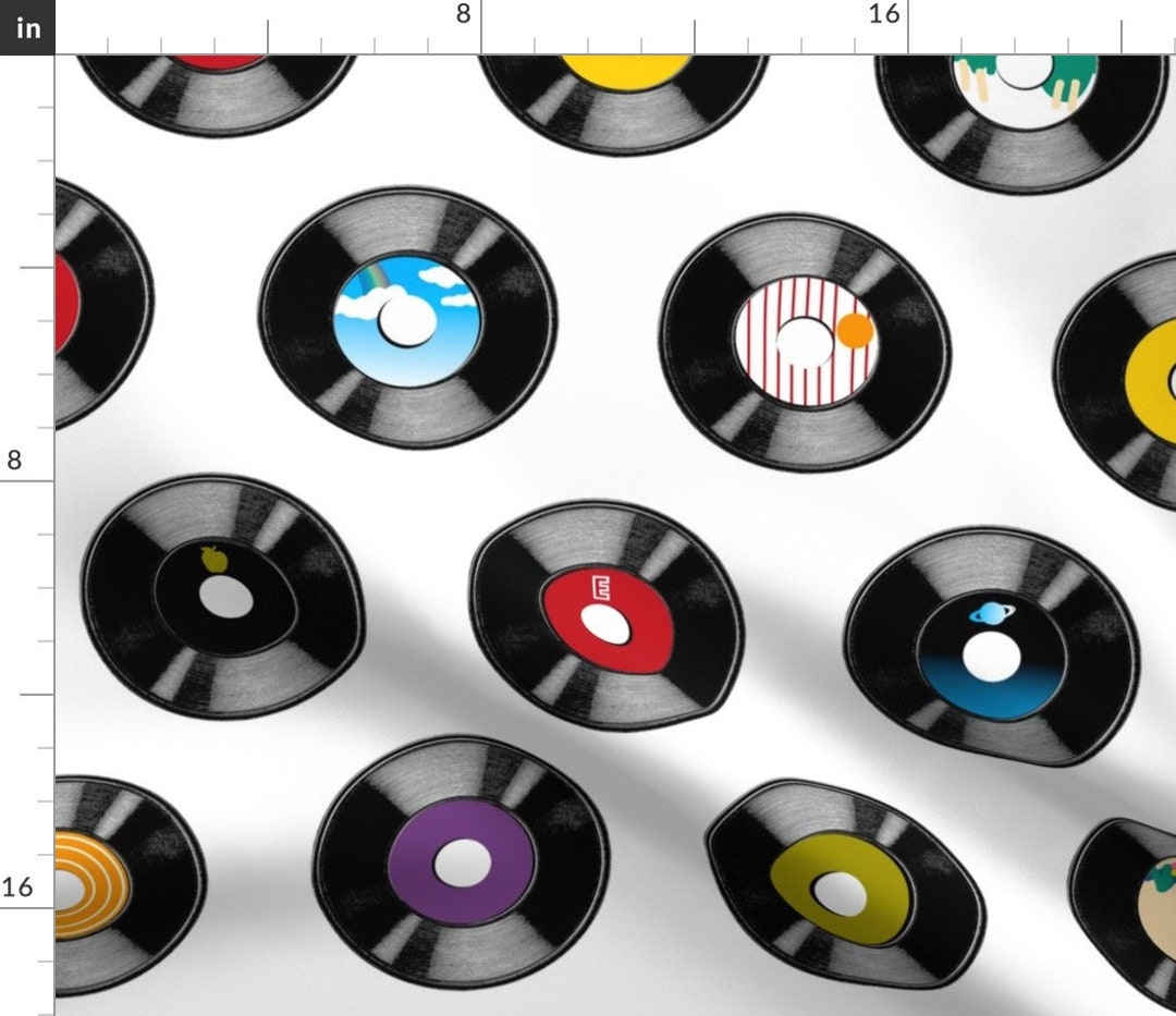 Vinyl Record Fabric Stars on 45 maxi Singles Records - Etsy