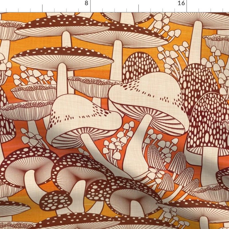 Mushroom Fabric - Etsy