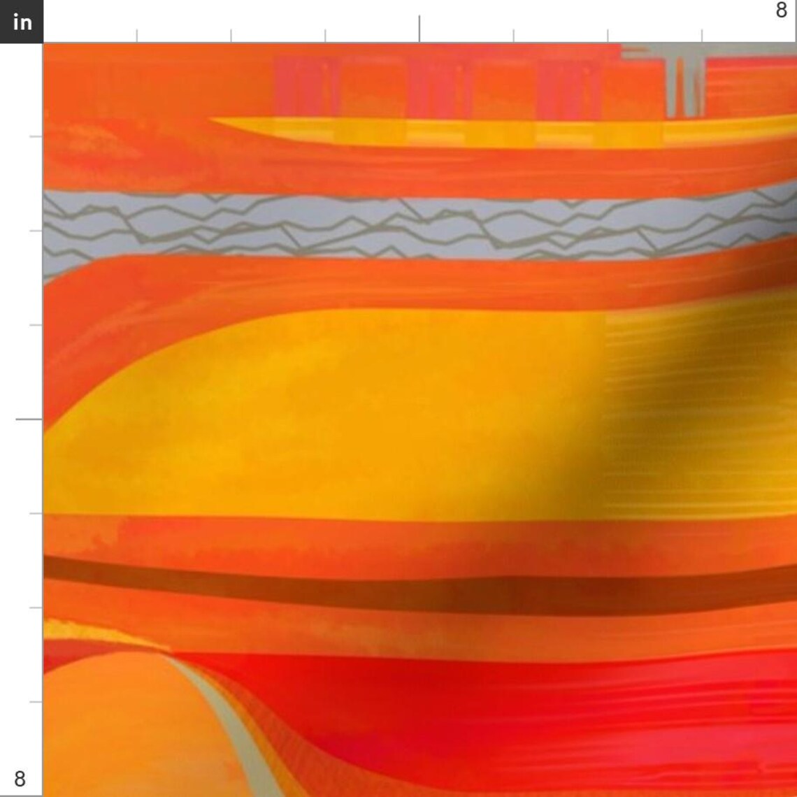 Abstract Plateau Fabric - Plateau - Painting by Wren Leyland - Mid ...