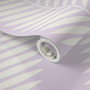 Leaves Wallpaper - Laurel Leaf Custom Lilac by Danika Herrick ...