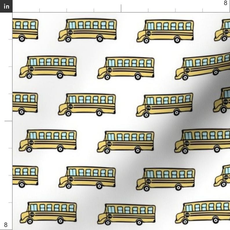 School Bus Fabric - School Bus Yellow by Littlearrowdesign - School Bus ...