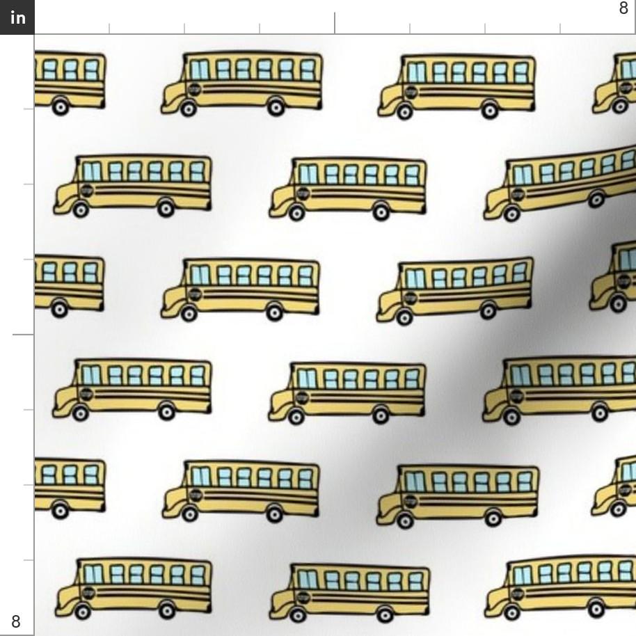 School Bus Fabric - School Bus Yellow by Littlearrowdesign - School Bus ...