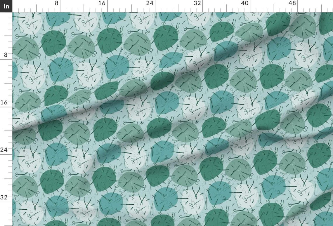 Surgery Fabric - Surgical Instruments on Mint by Hodgepodgebricolage ...
