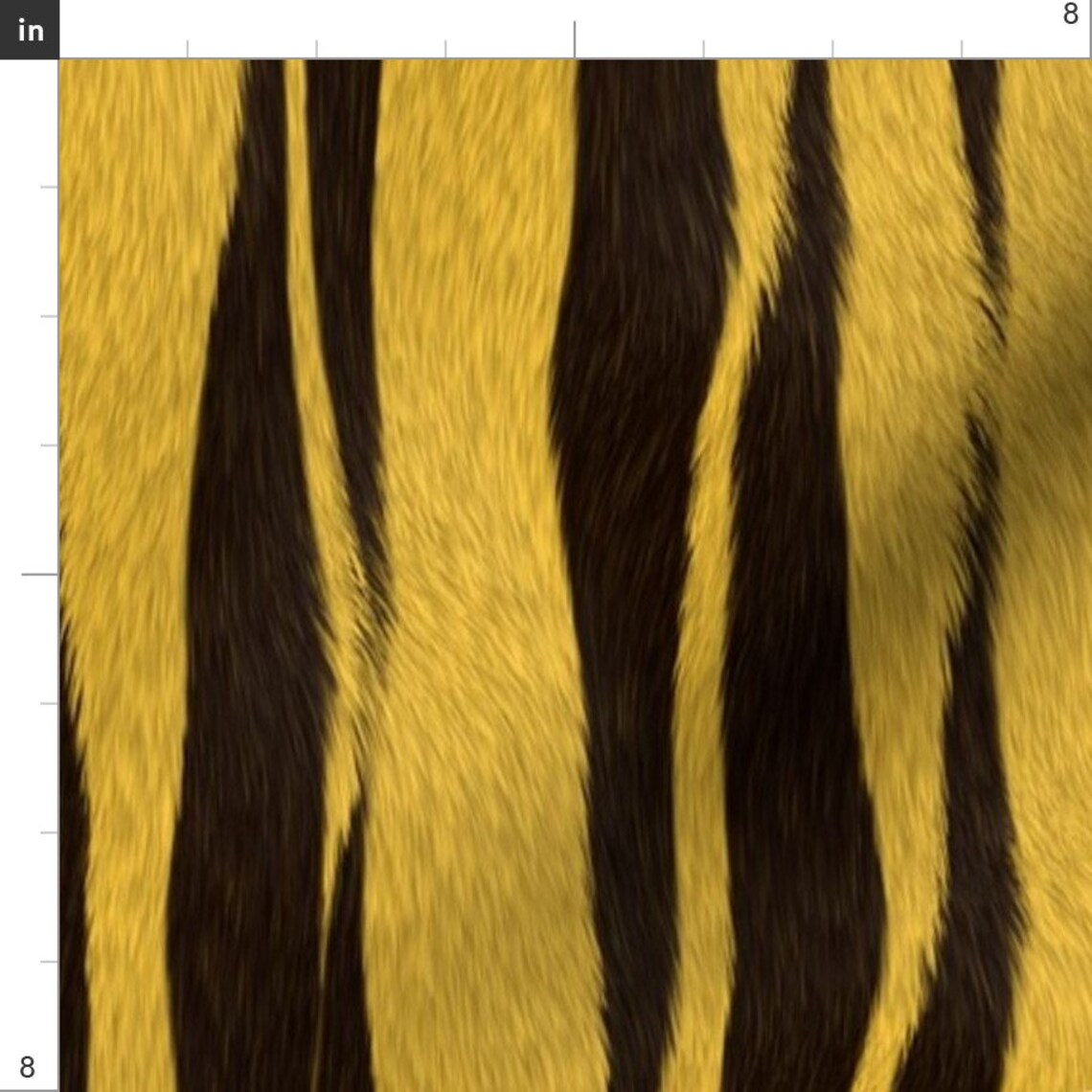 Tiger Stripe Fabric Yellow Tiger Skin by Animotaxis Yellow - Etsy